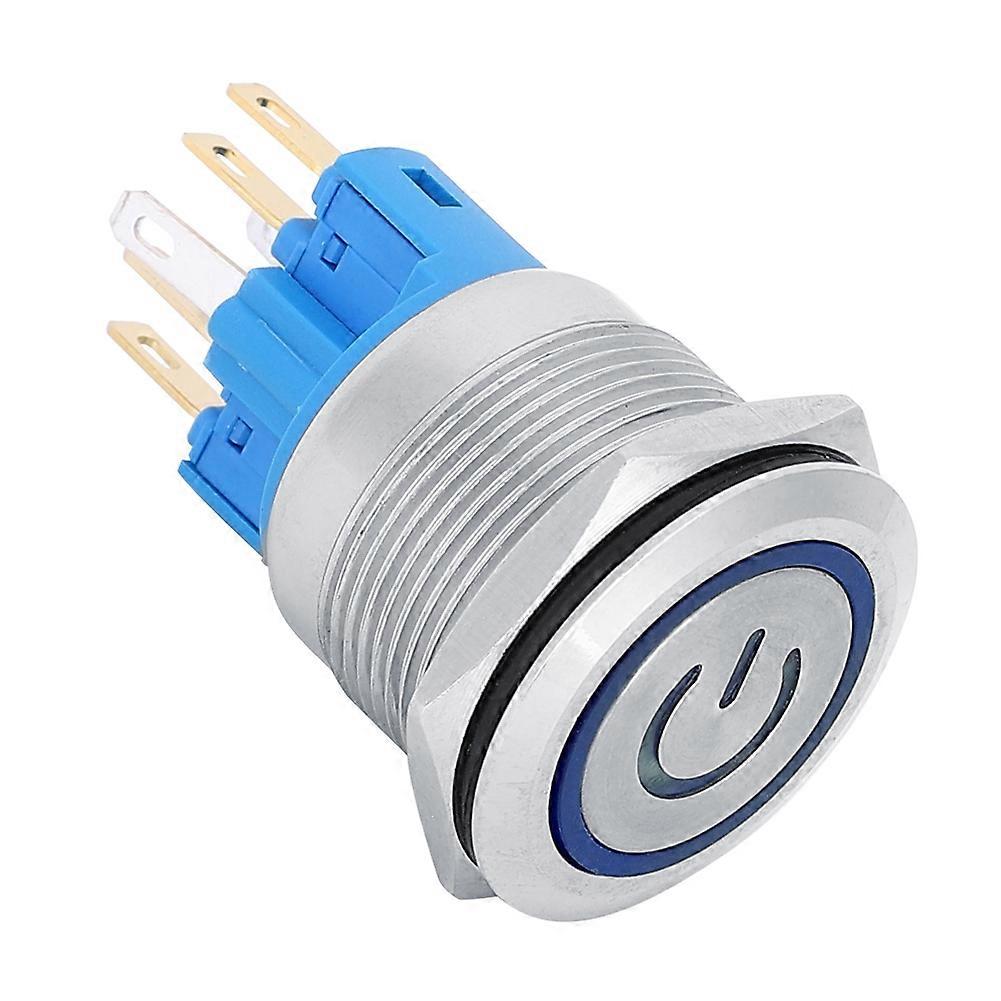2Pcs 22mm AC220V 6-Pin Push Button Switch IP65 Protection Level Reset ...