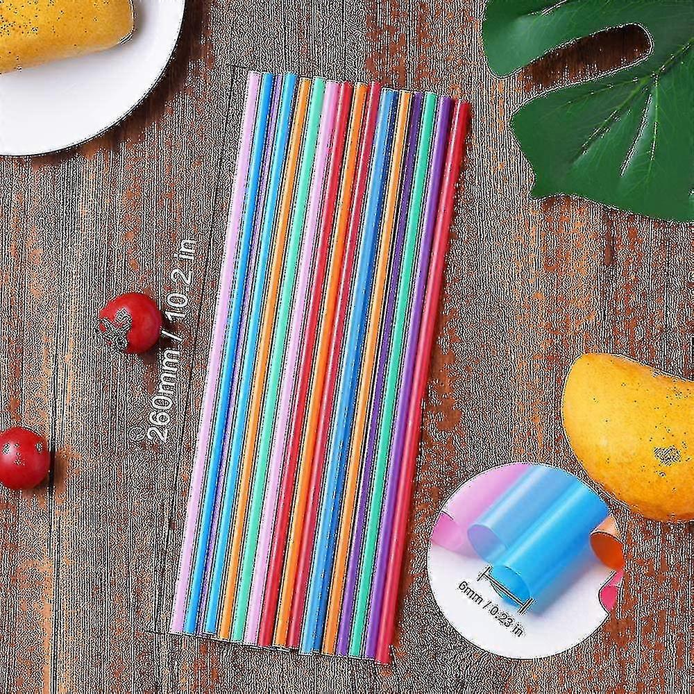 1000 Pcs Colorful Plastic Long Disposable Drinking Straws | Fruugo UK