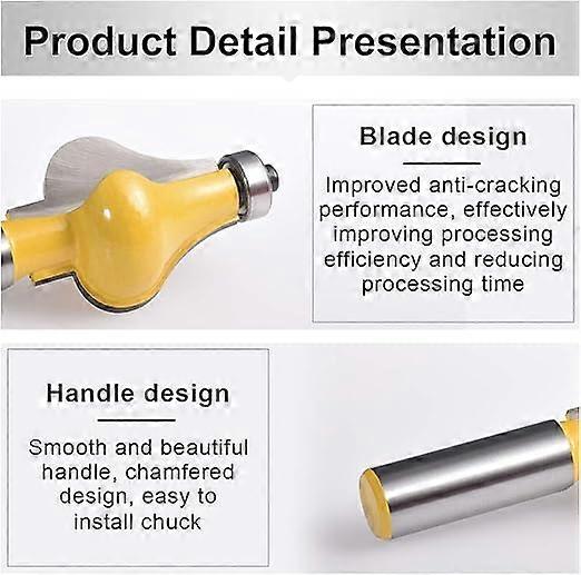 2pcs Handrail Router Bit Set - Standard/Flute Molding Cutter - Shank ...