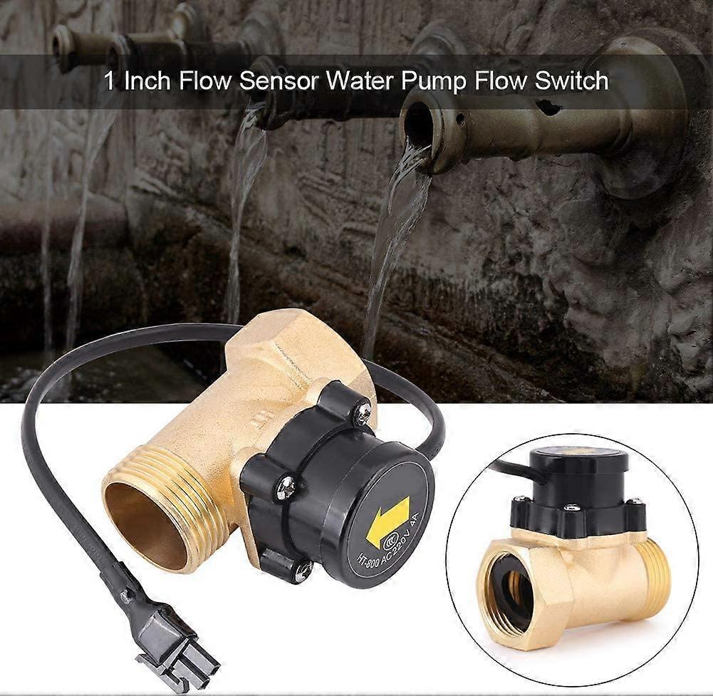 Water Flow Switch, HT-800 G1 Thread 220V Water Pump Flow Sensor ...