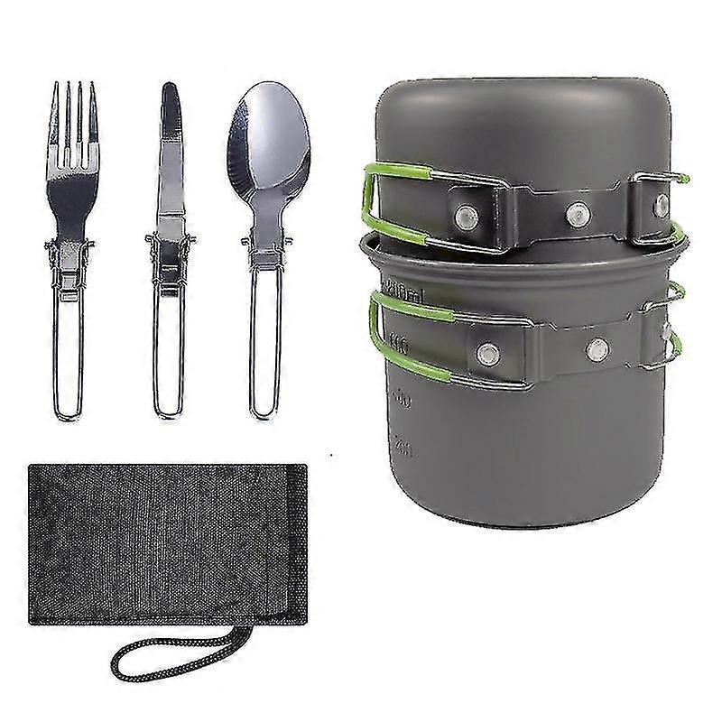 Outdoor Portable Stainless Steel Folding Bowl Chopsticks Spoon Travel ...