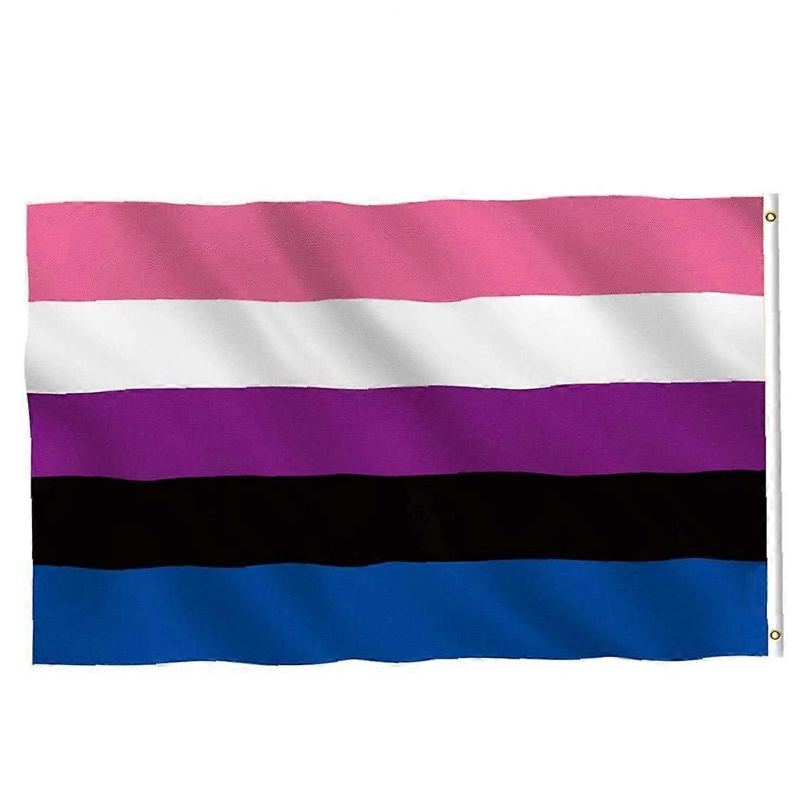 Flag Lesbian Gay Parade Rainbow Genderfluid Polyester Flag Pride Flags Garden Helper, 90X150CM ...