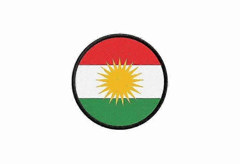 Patch ecusson kurdish kurdistan flag prints thermosticker round round | Fruugo UK