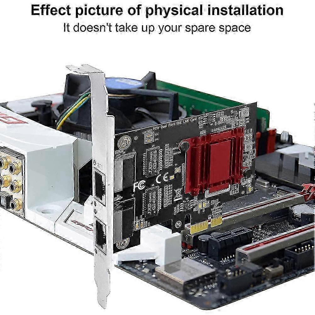 Dual-port Pcie Gigabit Network Card 1000m Pci Express Ethernet Adapter ...