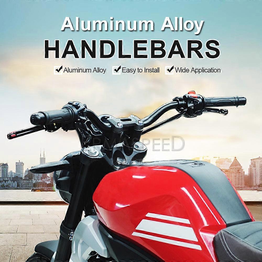 1 1/8 28mm Motorcycle Handlebars Set CNC Heighten Handle Bars Riser Mount Clamp for Dirt Bike ...