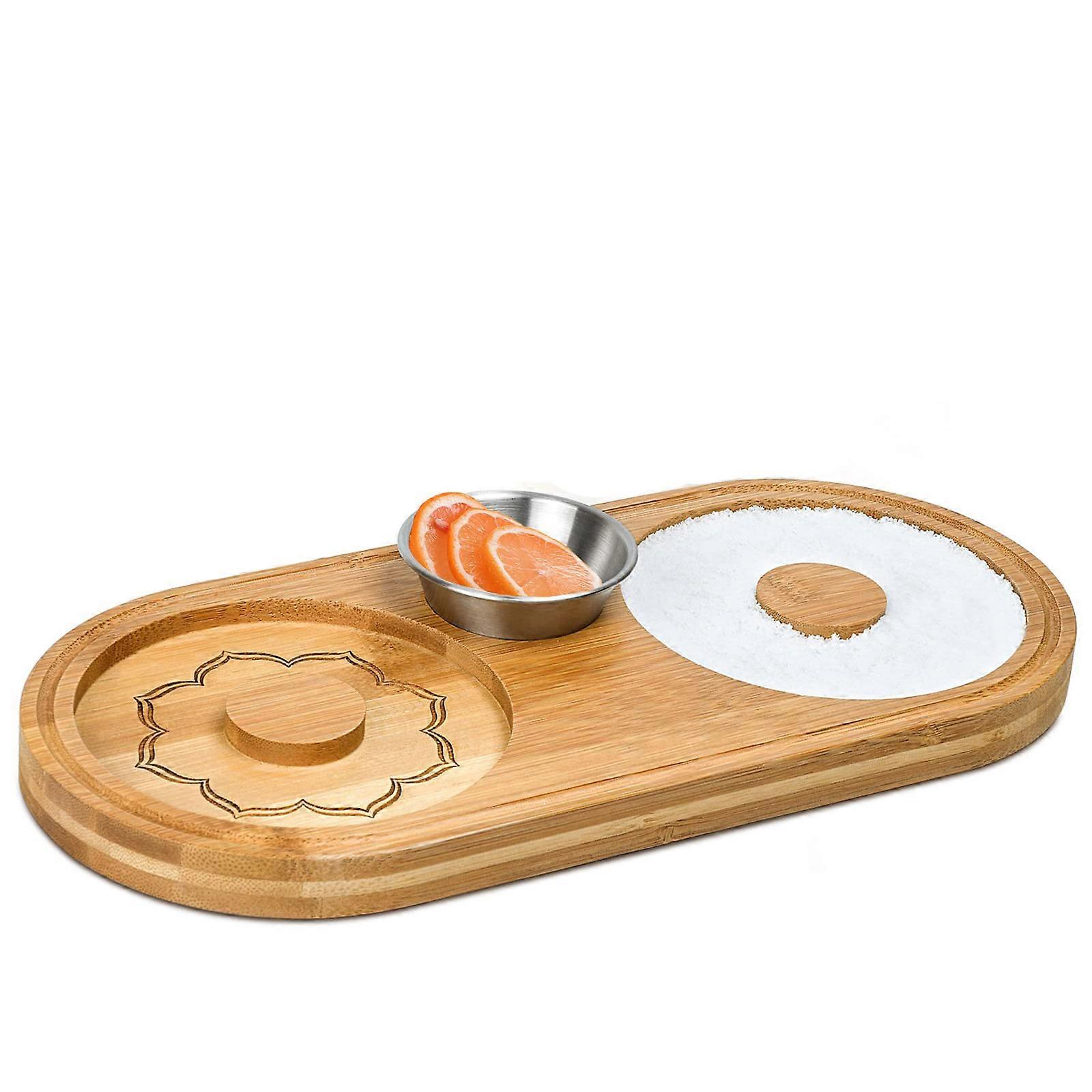 Margarita Salt Rimmer Set Bamboo 3 Tier Bar Glass Rimmer Sugar Salt Box ...