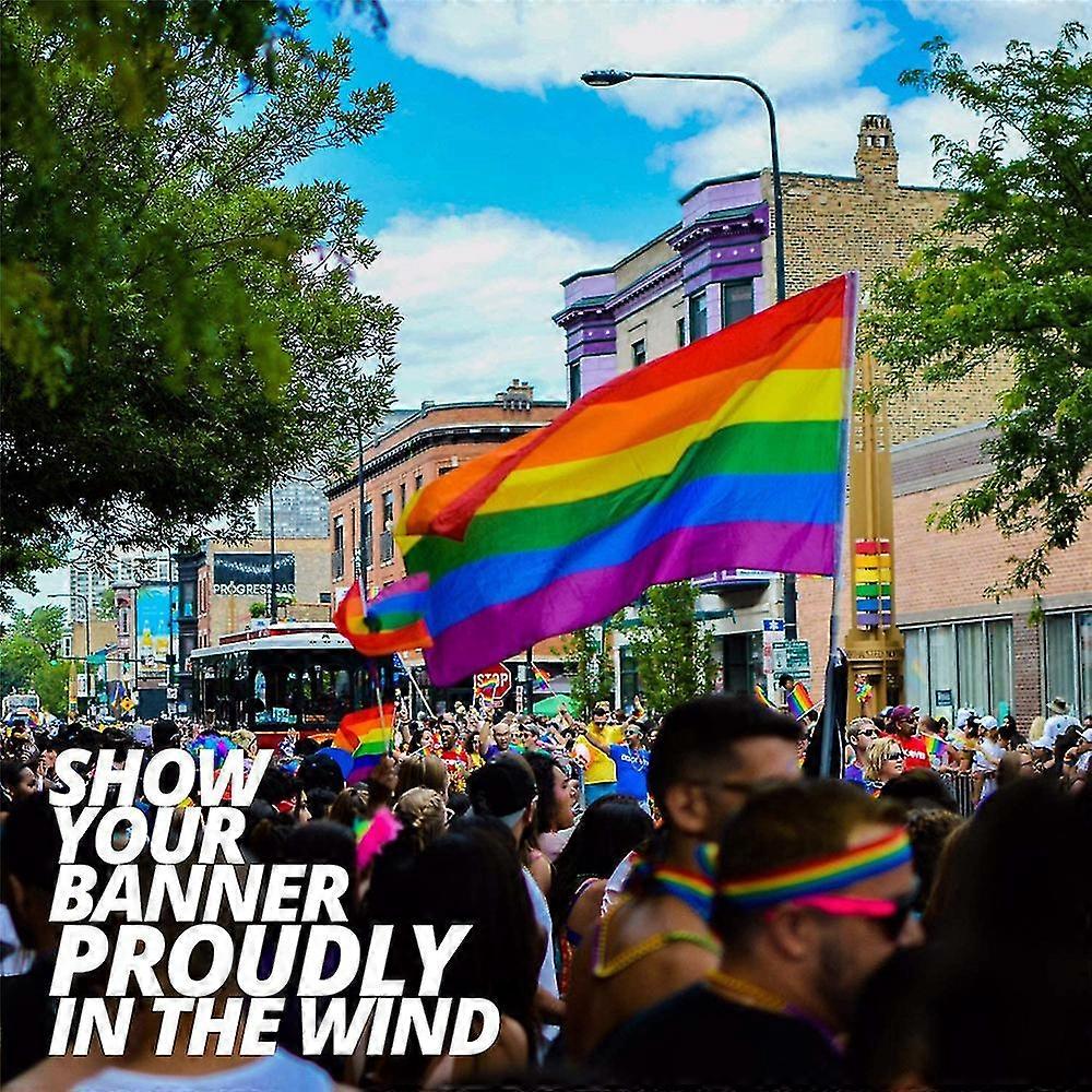 Rainbow Pride Flag 3x5 Fts - Vivid Color And Fade Proof - Gay Lgbt ...