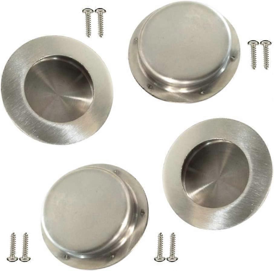 Sliding Door Handles 4 Pieces Door Handles 65mm Round Recessed Sliding ...
