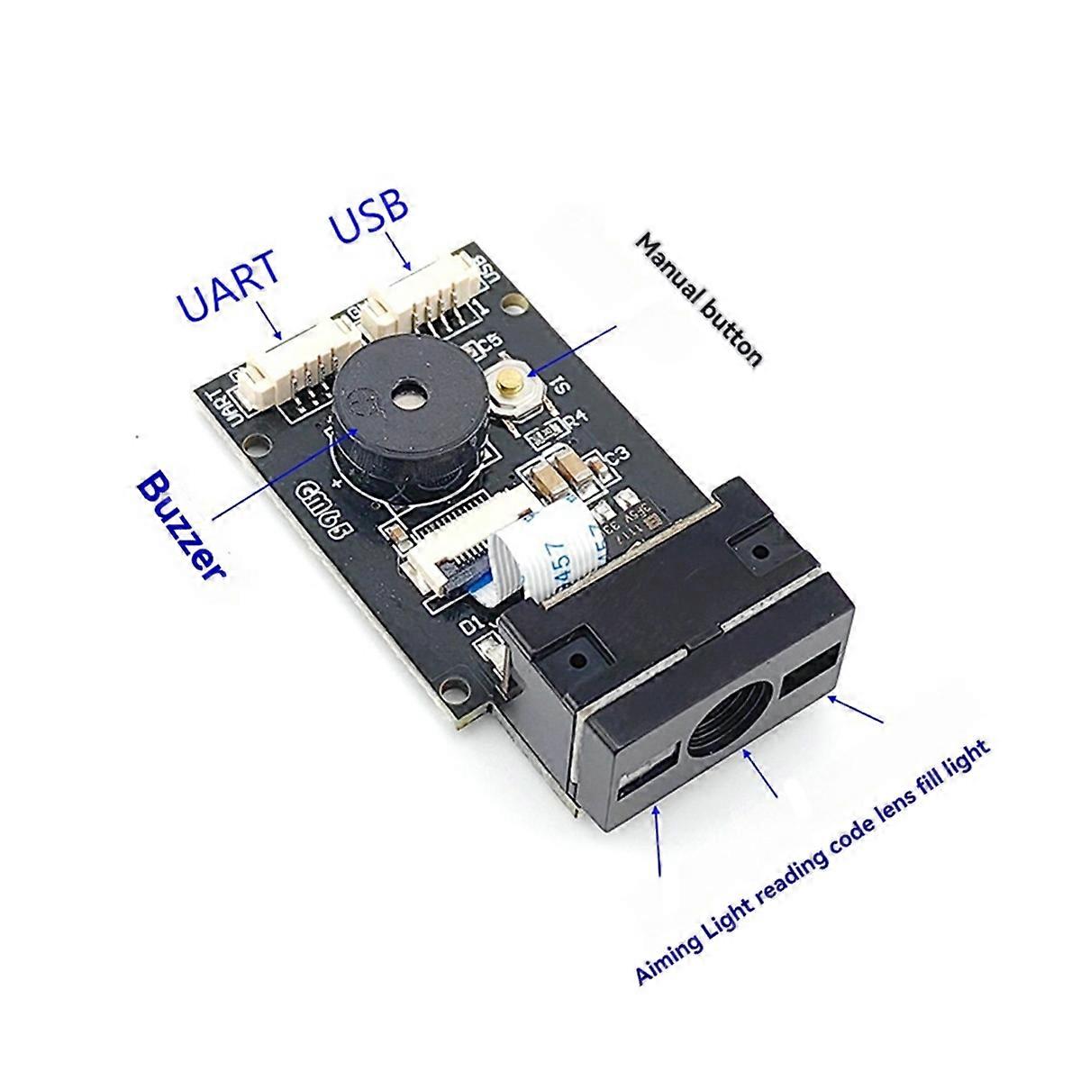 GM65 1D2D QR-kode Billede Stregkode Identifikation Modul Scanner ...