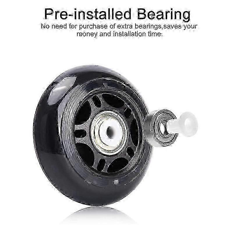 4 Pack Inline Skate Wheels Indoor/Outdoor Replacement Wheel with ...