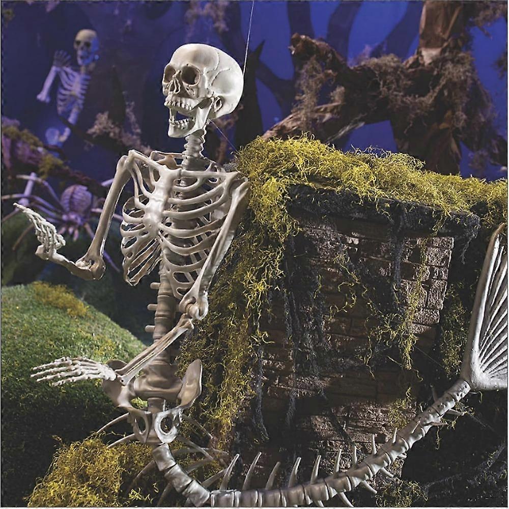Life Size Skeleton Mermaid Skeleton Halloween Outdoor Decorations ...