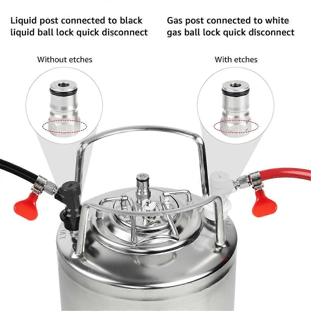 Ball Lock Keg Post Quick Disconnect Set, Corny Keg Connectors | Fruugo UK