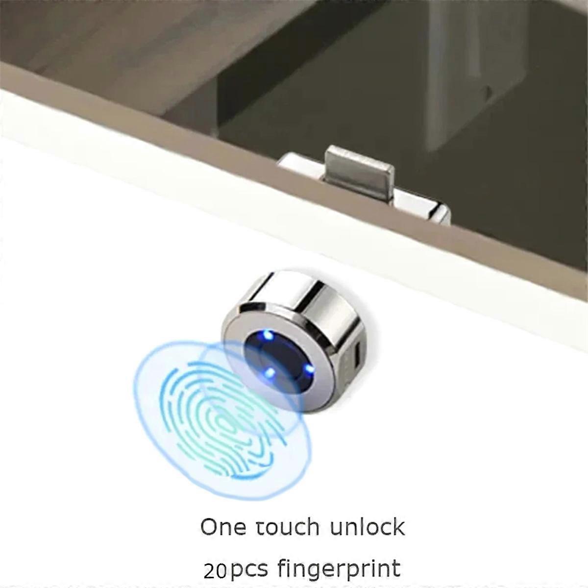 Smart Fingerprint Drawer Lock - Electronic Double Door Cabinet Security ...