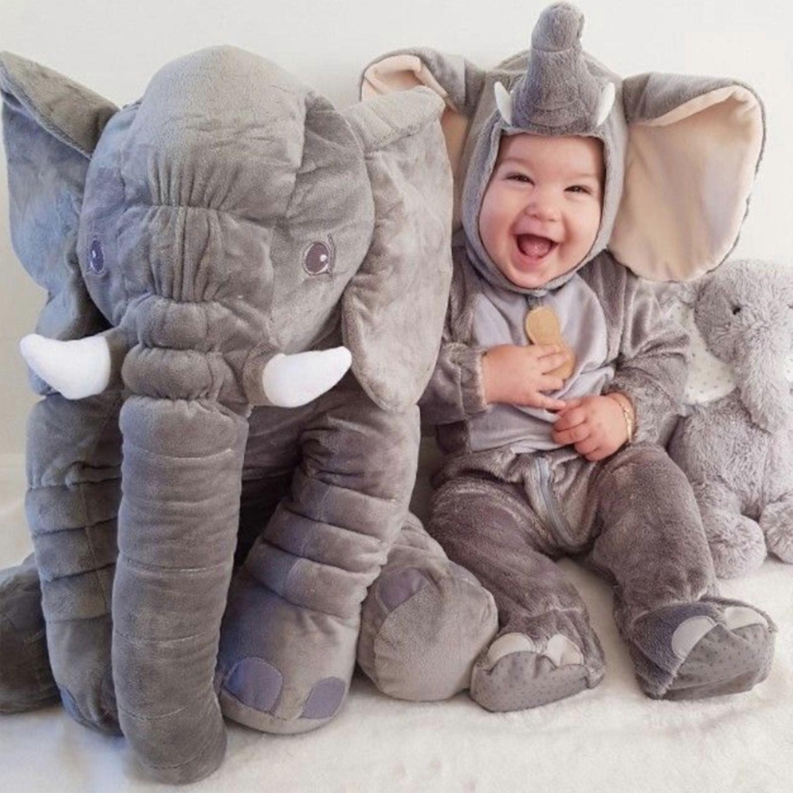 Giant Stuffed Elephant Plush Animal Toy Huge Soft Big Large Animals ...