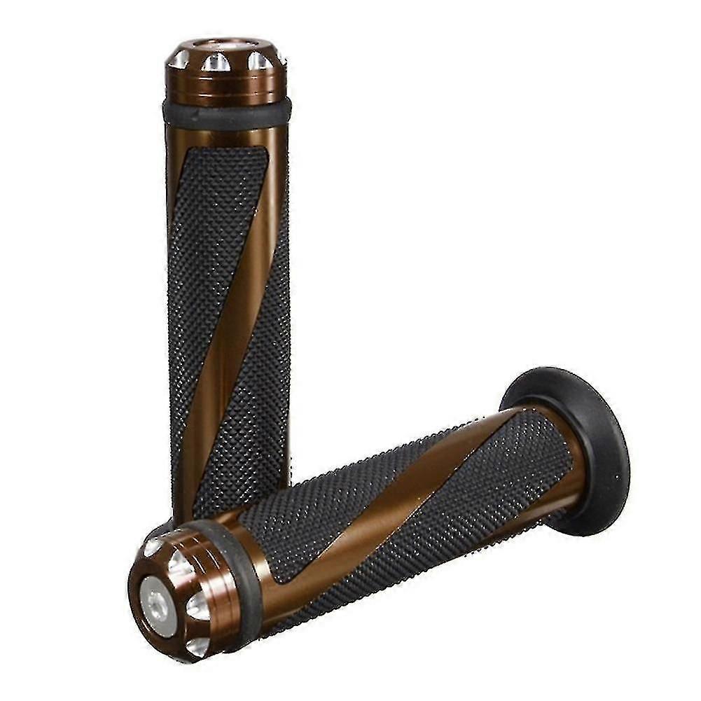 2pcs Motorcycle Electrombile Aluminum Rubber Handlebar Grip Cover ...