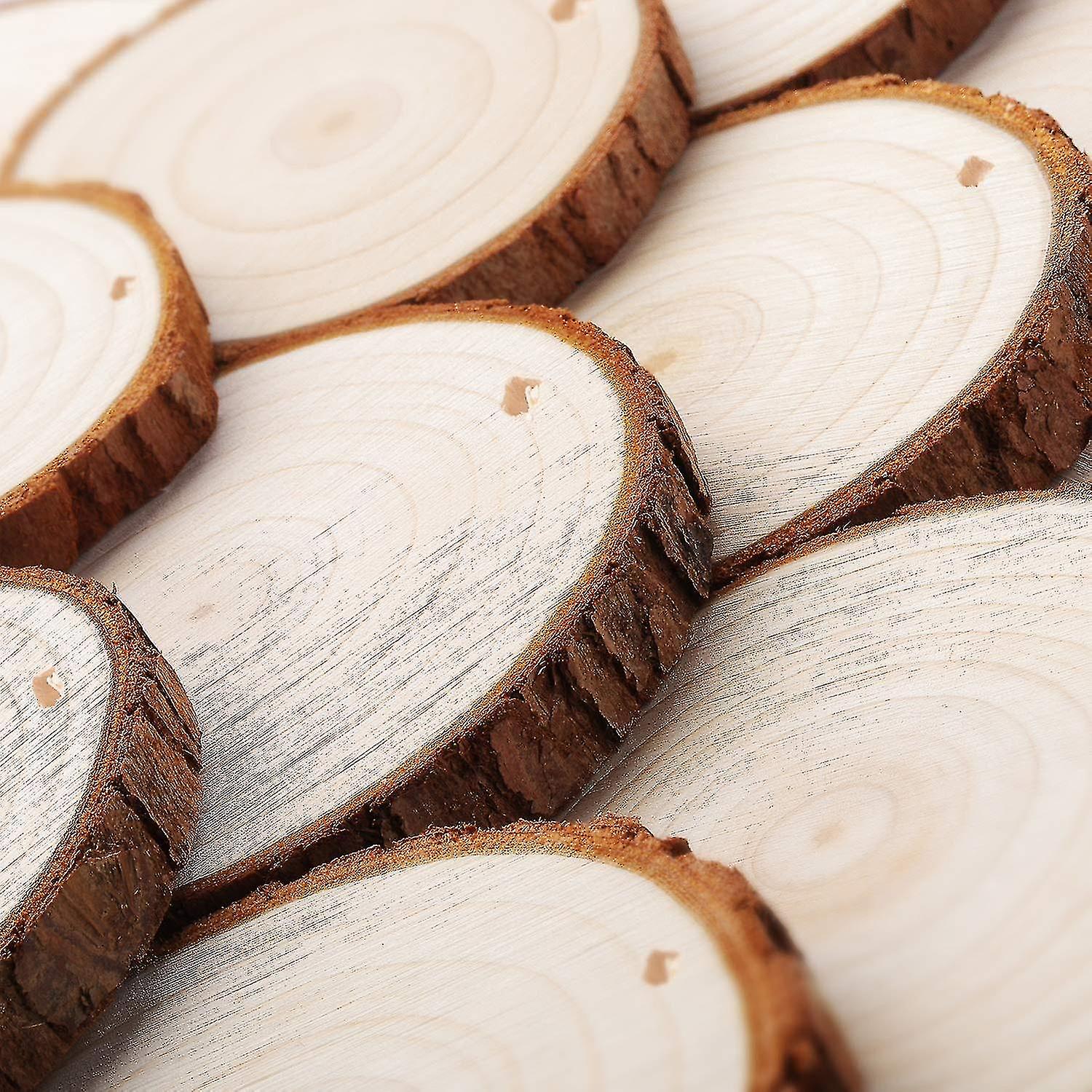 Natural Wood Slices 30 Pcs 2.4-2.8 Inches Craft Wood Kit Unfinished ...