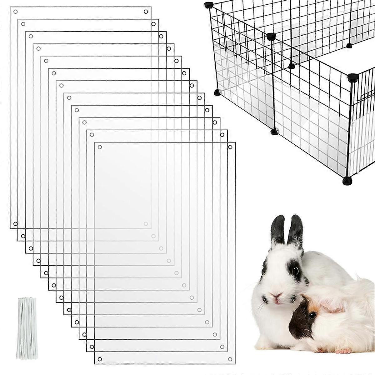 12 Pack Pet Cage Liner Protection Cage Urine Guard Clear Cage Edge ...
