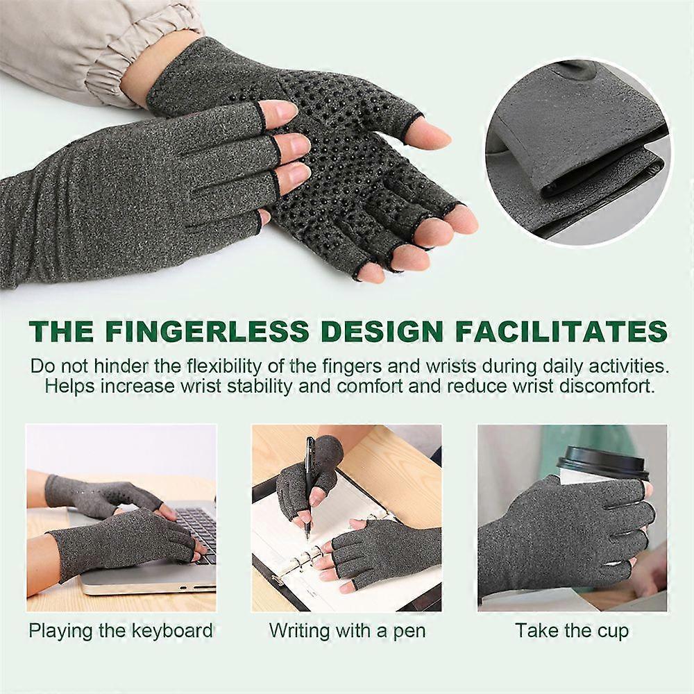 Far Infrared Titanium Ion Arthritis Therapy Heat Compression Gloves ...