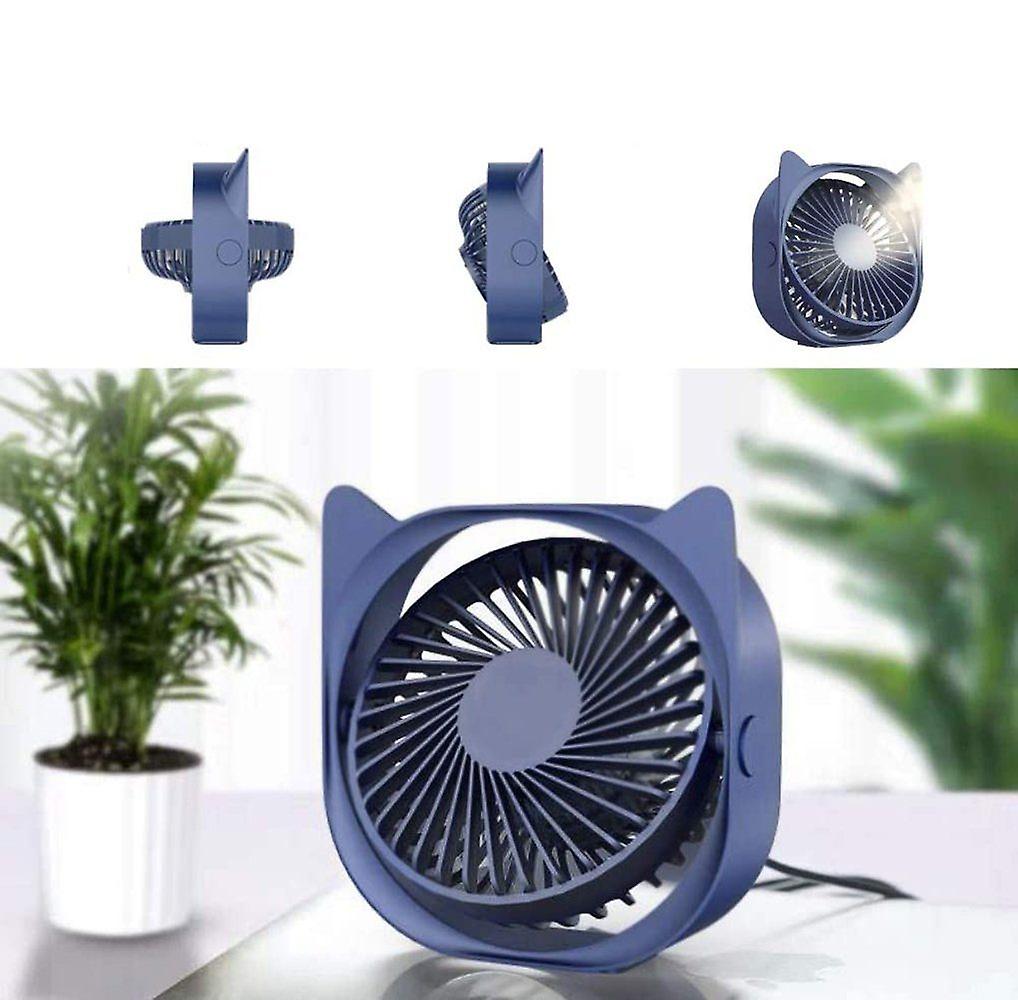 Mini USB Fan Desk Fan, 3 Speed Control, 360 Rotation Portable USB ...