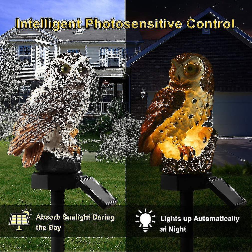 Owl Shape Light Led Solar Garden Light Owl Lawn Lamp Waterproof Solar ...