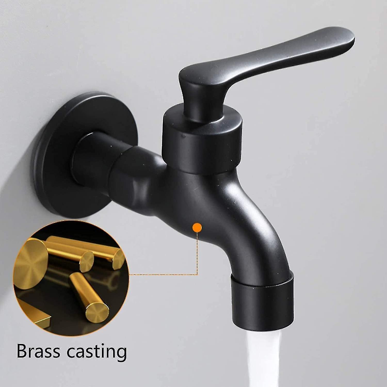 Better-outdoor Garden Faucet Vintage Cold Water Tap With Unique Control ...