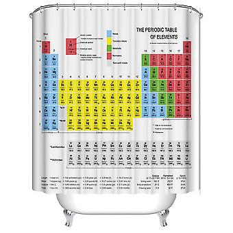 Periodic Table Of Elements Shower Curtain Waterproof Fabric Curtains ...