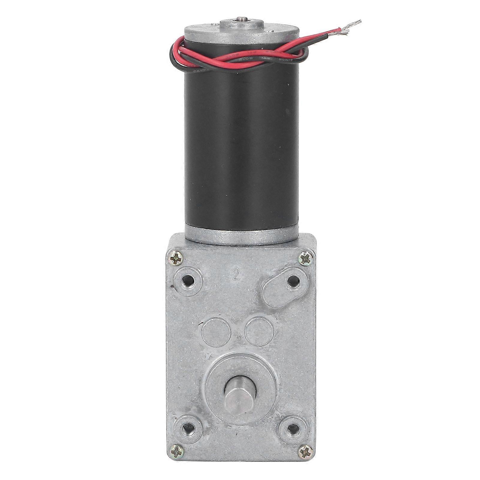 12V Dual Shaft Self Locking Reversible Worm Gearbox DC Gear Motor ...