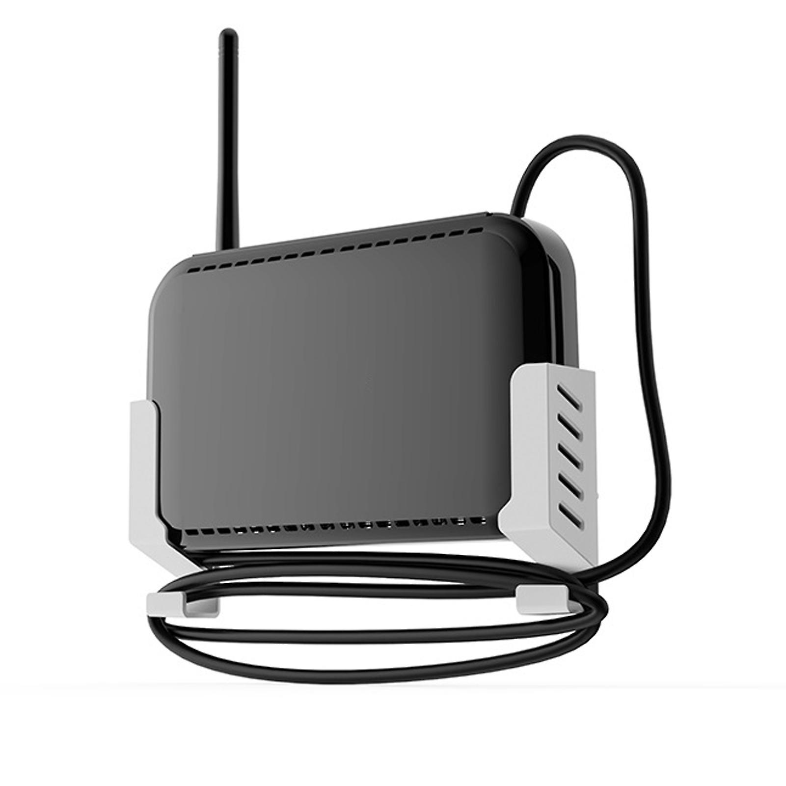 1 Pair Wall Mount Wi-Fi Router Holder Invisible Plastic Bracket Mounted ...