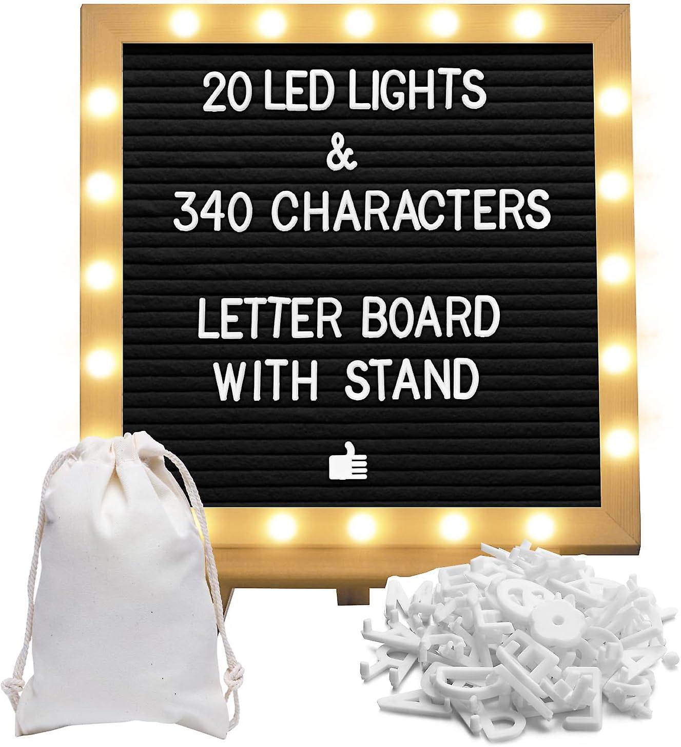 Felt Letter Board with Stand, Built-in LED Lights (10 x 10) - Menu ...