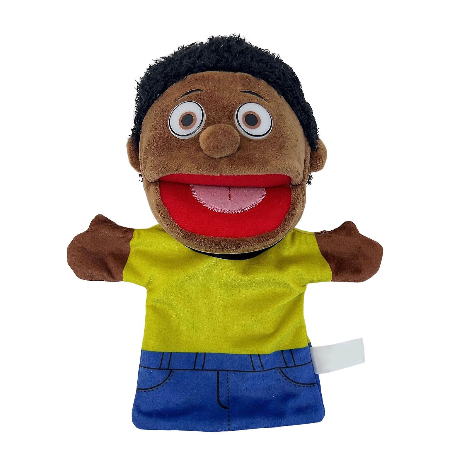 Hand Puppet Doll Black African Grandparents Parents Son Daughter Family ...