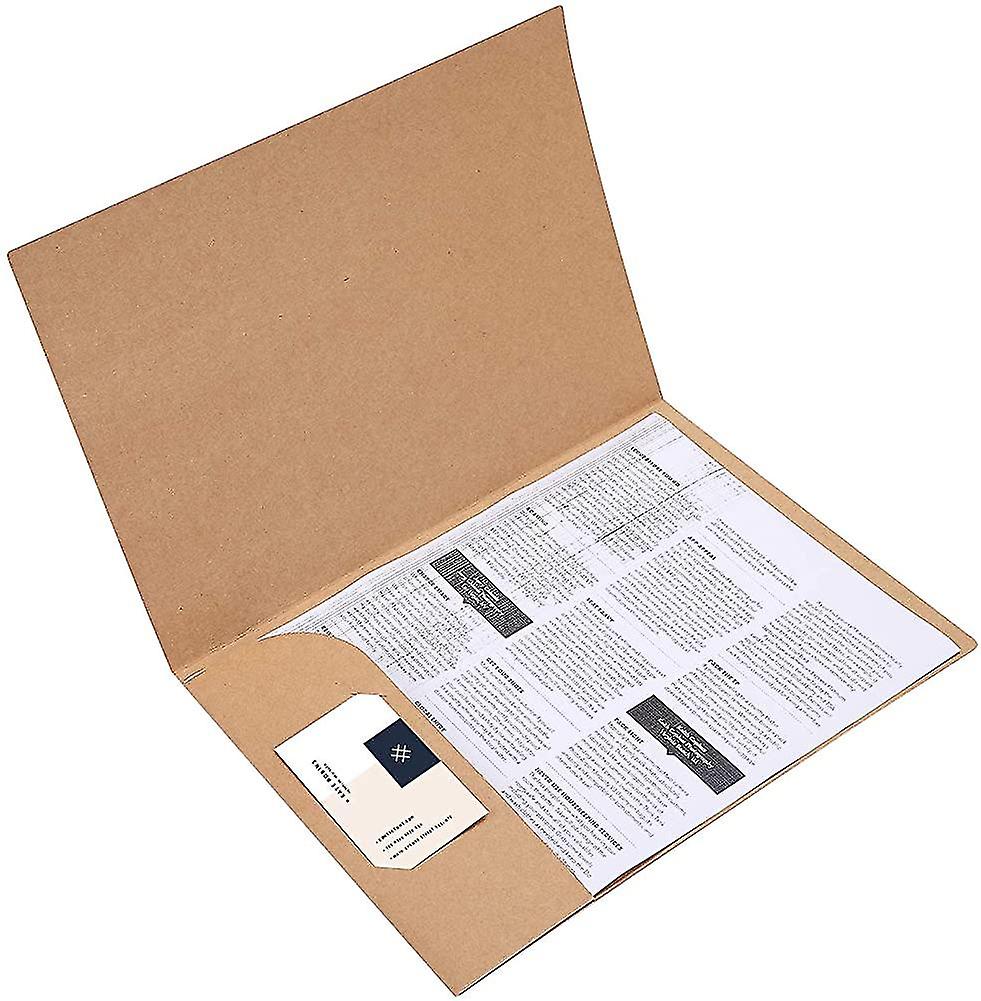 10 Pack Cardboard Folder With Flap A4 Kraft Paper Liners Insert File ...