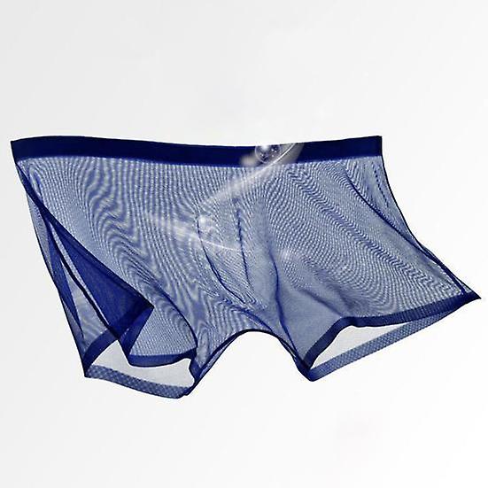 Men Briefs Solid Color Inside Wearing Wear Resistant Trendy Mesh Boxers ...