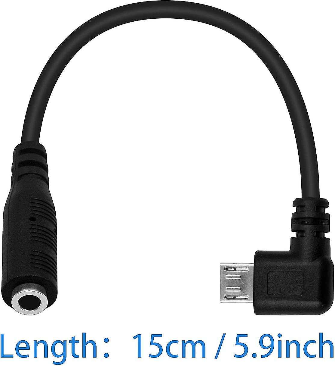 Micro Usb To 3.5mm Jack Audio Adapter Cable, Audio To Micro Usb, Right ...