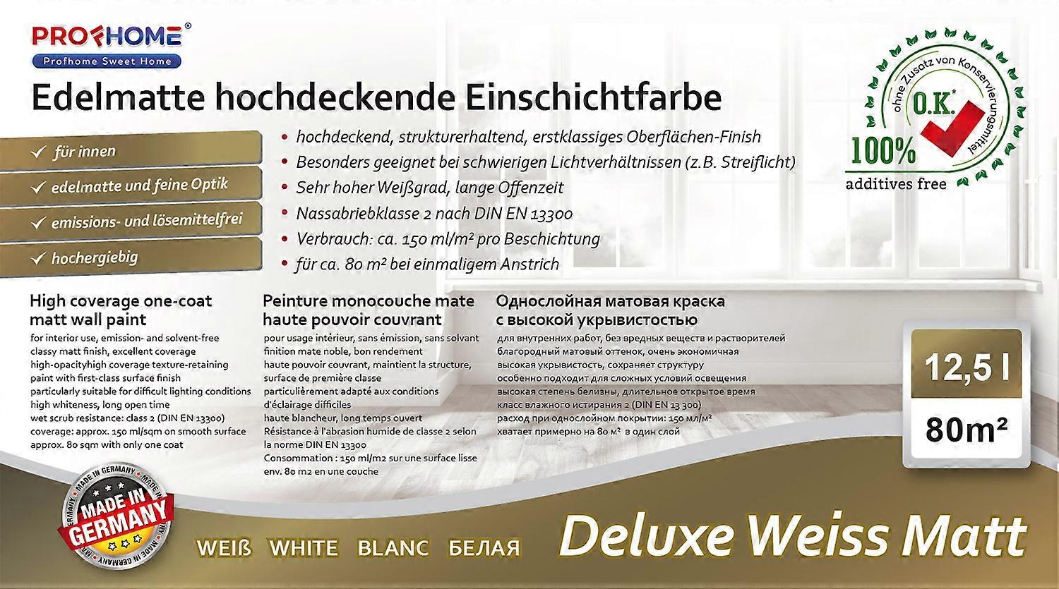 Wall paint PROFHOME high coverage one-coat paint for interior walls ...