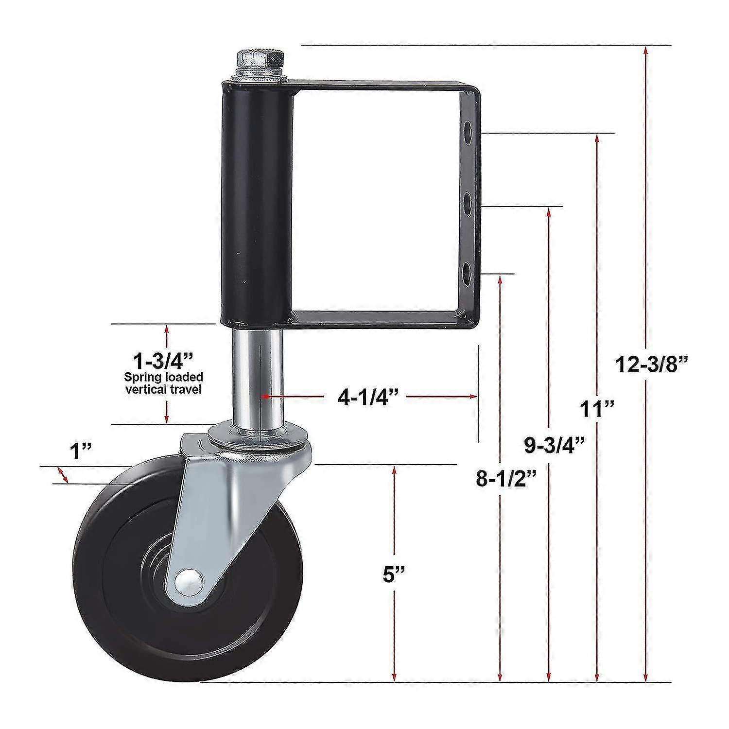 Gate Wheels For Wooden Gate, Spring Loaded Gate Caster Heavy Duty For ...