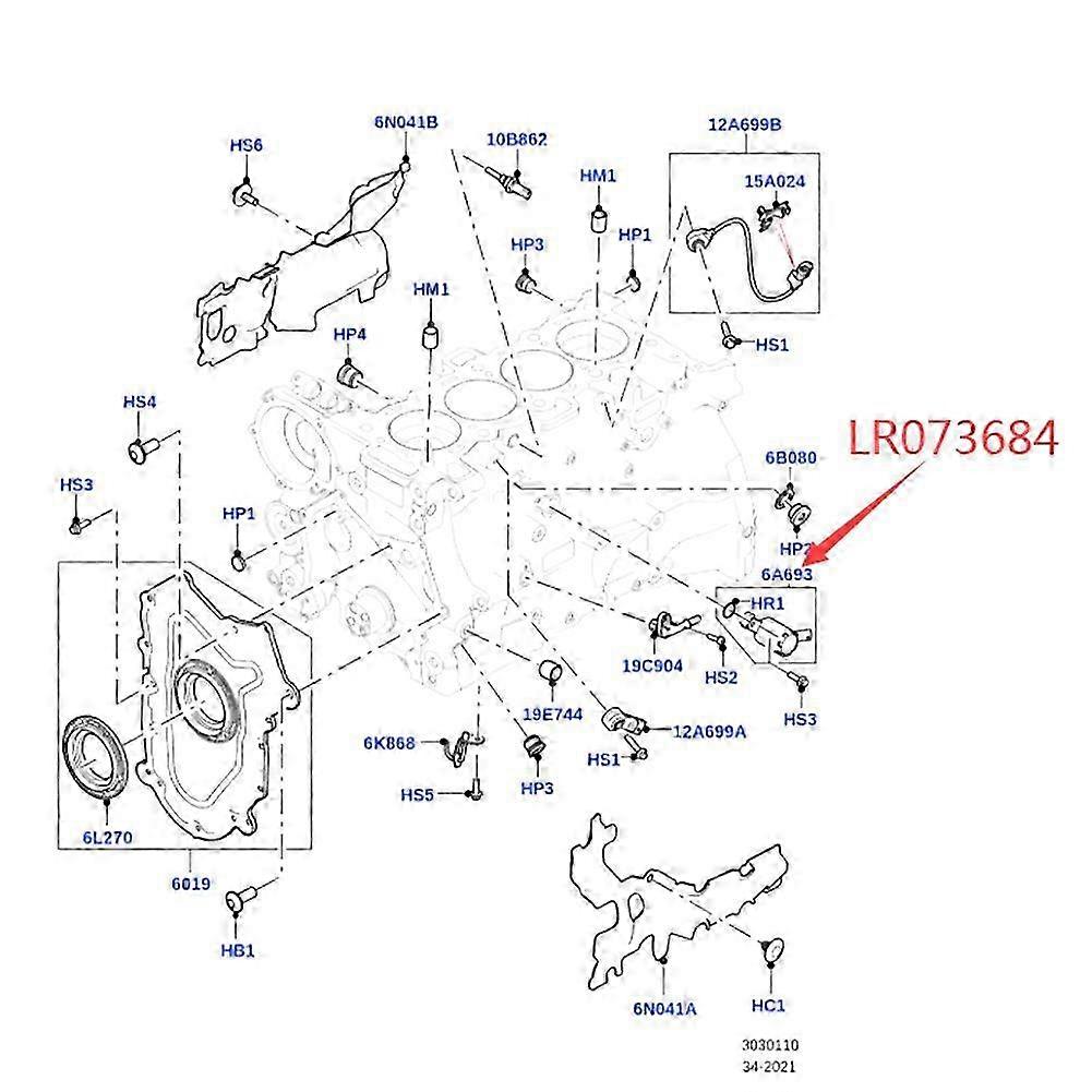 LR073684 Voltlander Control Valve Oil Cooling Piston Valve for Shenxing ...