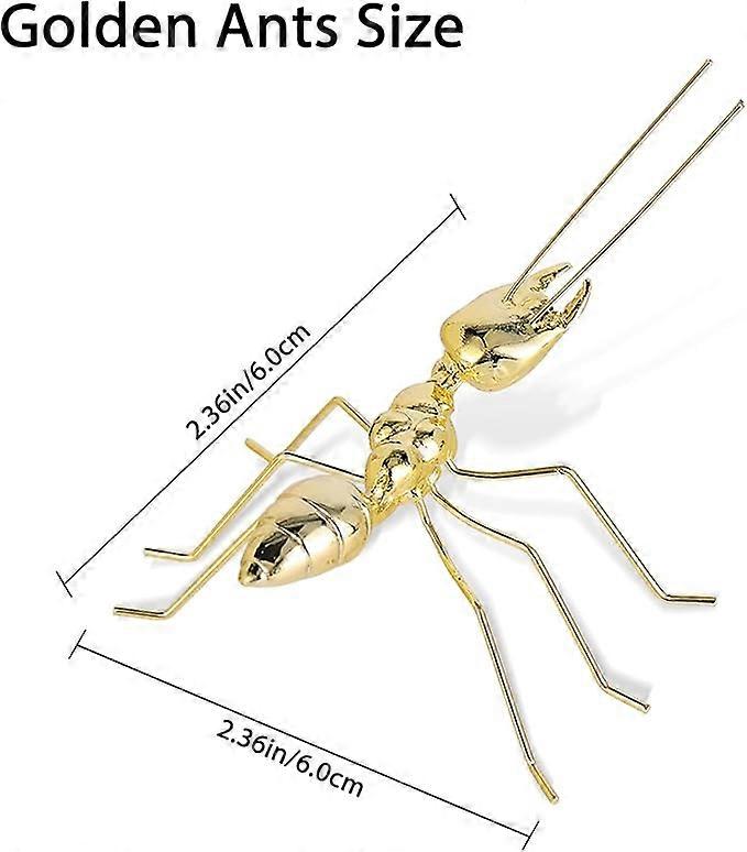 Gold Animal Figurines Mini Ant Statue, Garden Art Brass Decor Animals ...