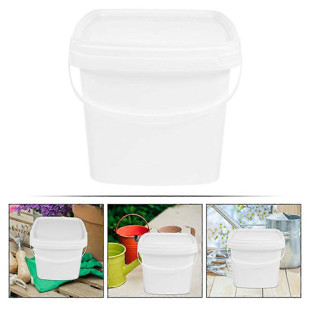 Plastic Bucket with Handle and Lid Reusable Water Bucket Container ...