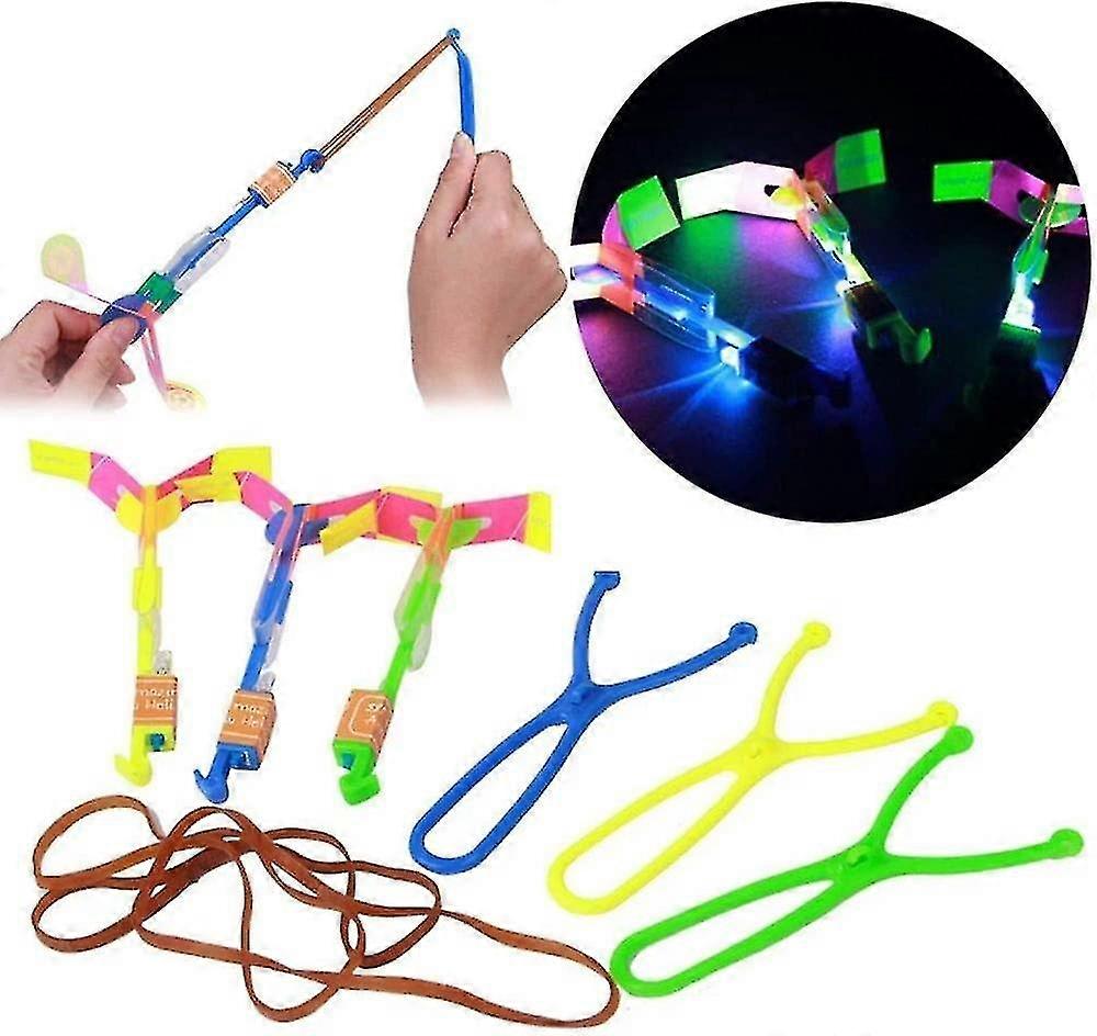 10 Pieces Magical Led Lights Arrow Rocket Helicopter Flying Toy | Fruugo UK