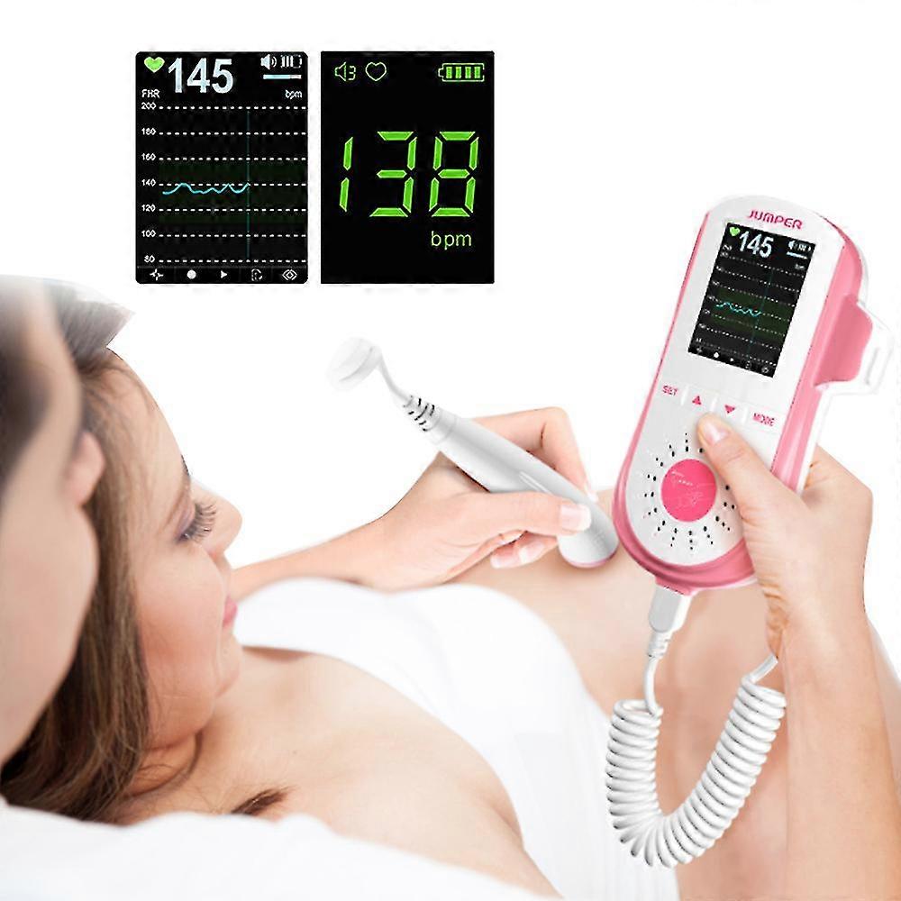 Fetal Doppler Heartbeat Detector Portable Ultrasound Pregnant Baby ...