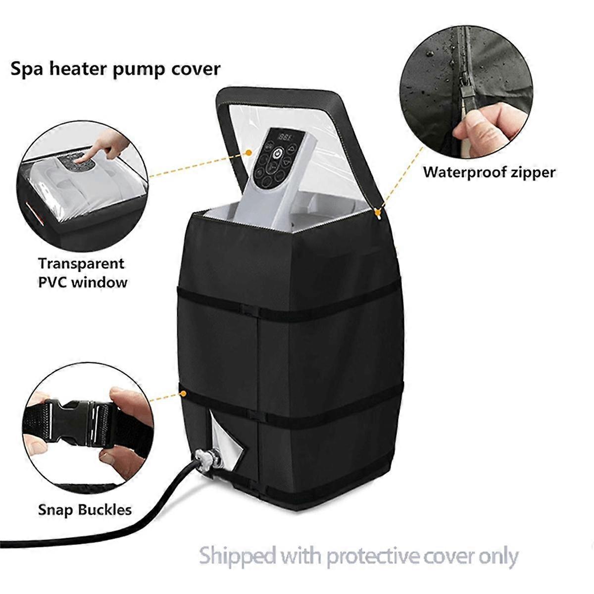 Hot Tub Spa Heater Pump Cover with Transparent PVC Top Window ...