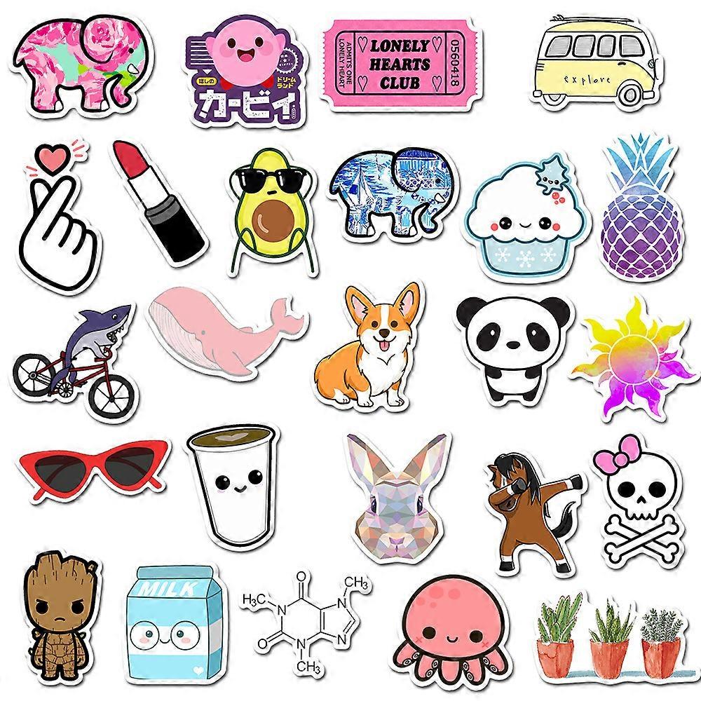 50 Pack of Stickers - Cute Mix multicolour | Fruugo UK