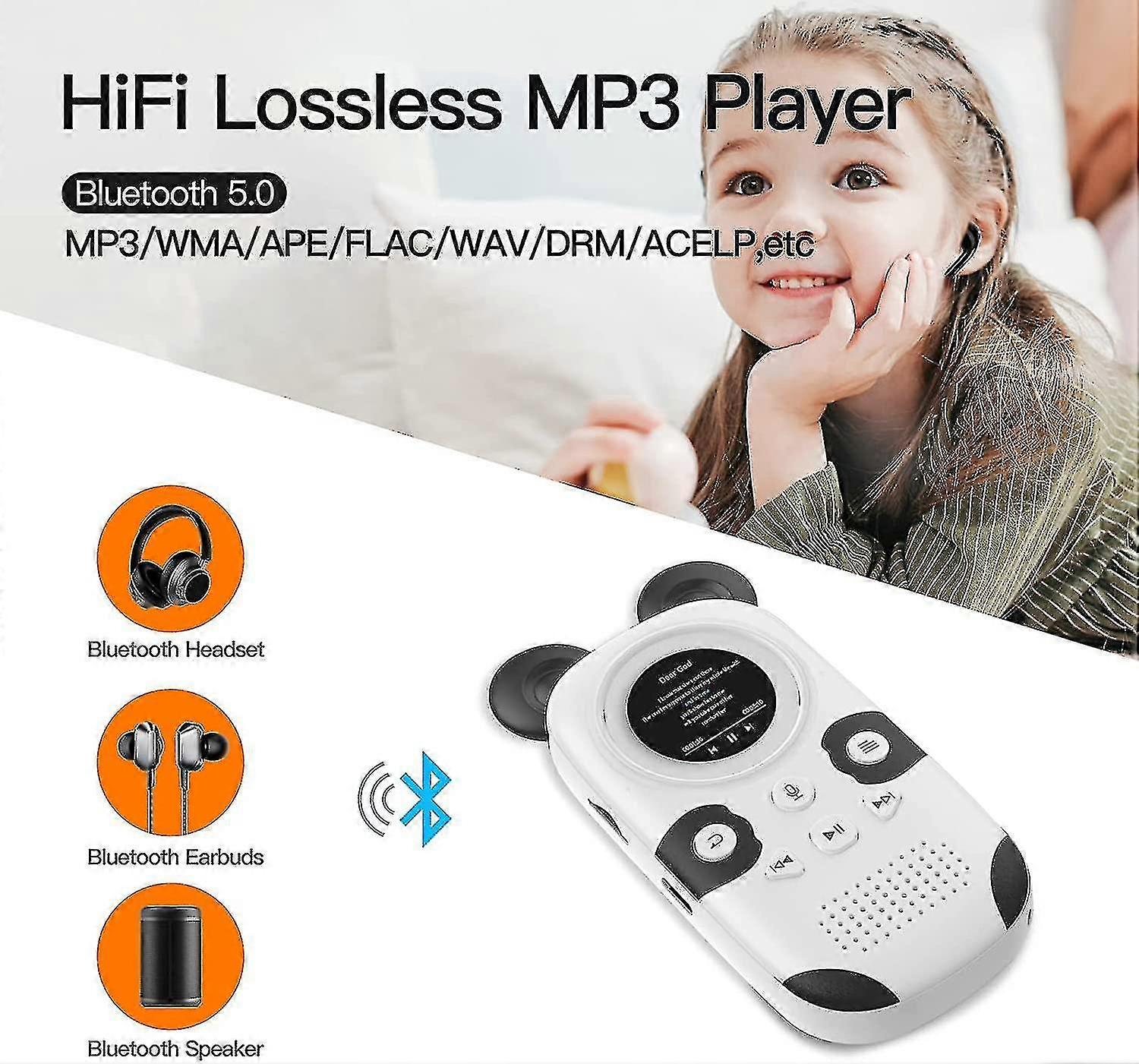 16gb Mp3 Player For Kids, Cartoon Zoo Panda Portable Music Player Mp3 ...