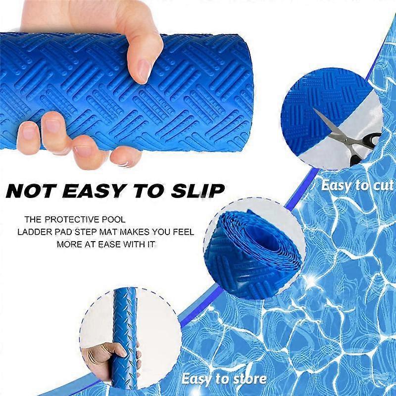 16X36In Pool Ladder Mat-Swimming Pool Step Mat+Non-Slip Texture-Ladder ...