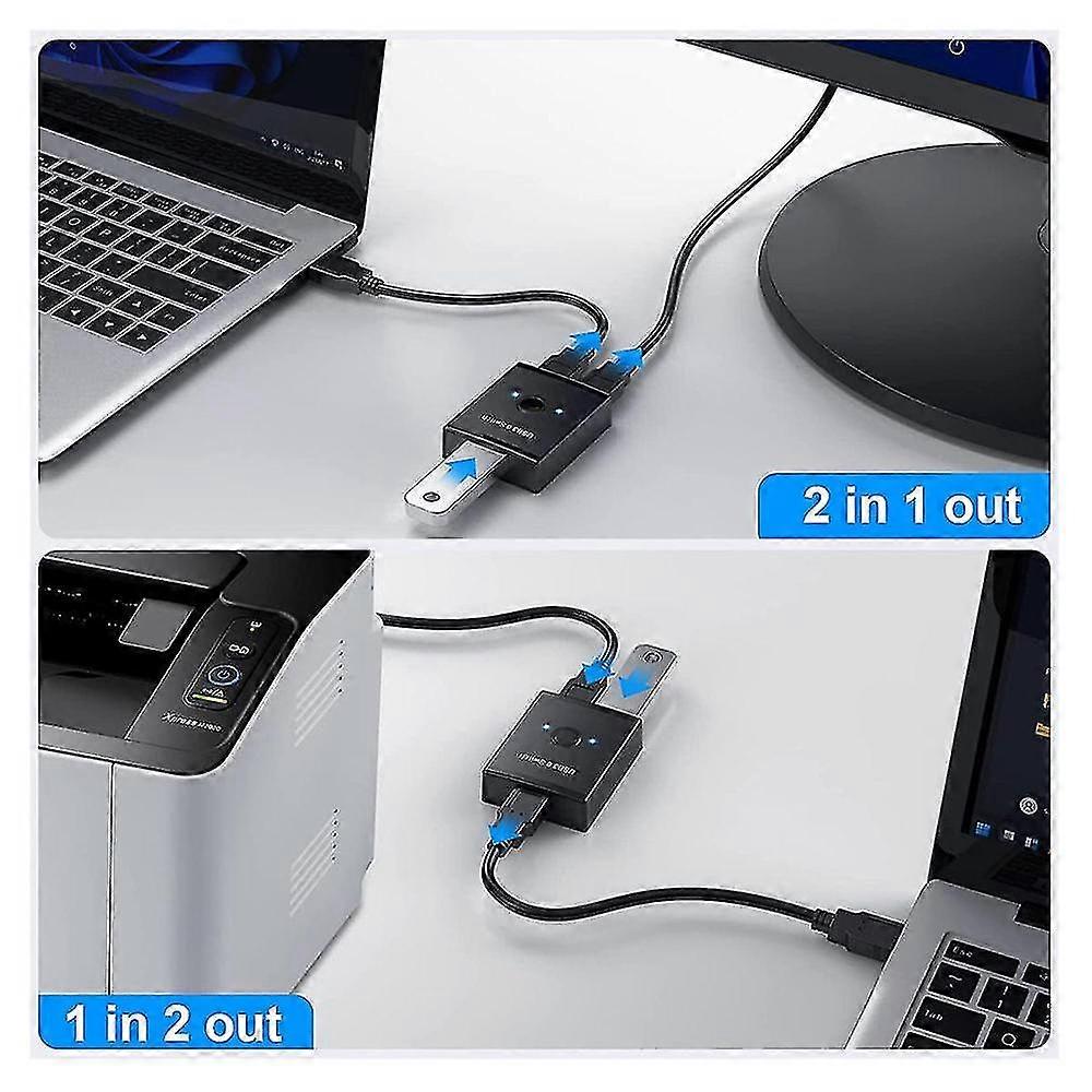 Usb 3.0 Switch Selector, Bi-directional 2 In 1 Out / 1 In 2 Out Usb Kvm ...