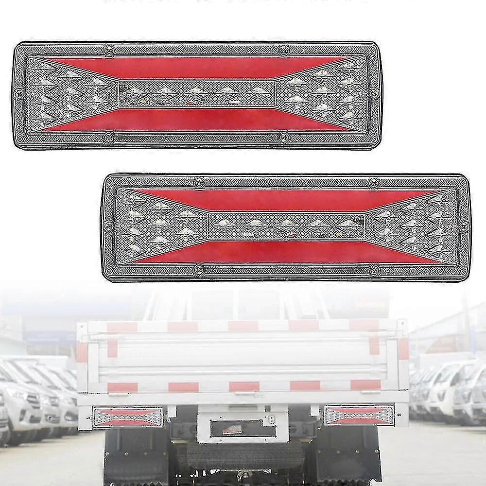 2pcs Waterproof 12v Trailer Truck Led Rear Taillight Boat Rv Caravan ...
