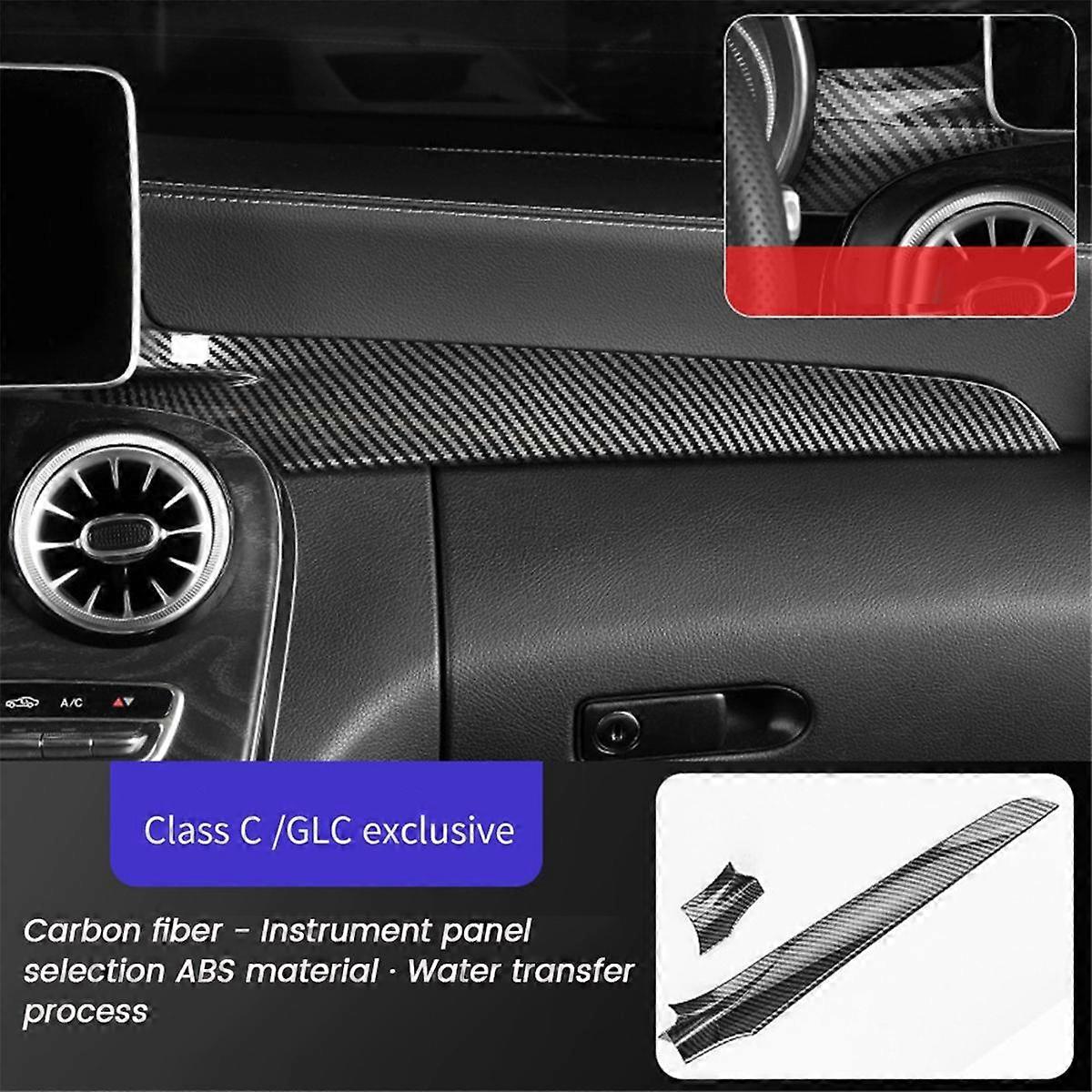 Car Center Control Panel Dashboard Strips Trim for C-Class W205 C180 ...