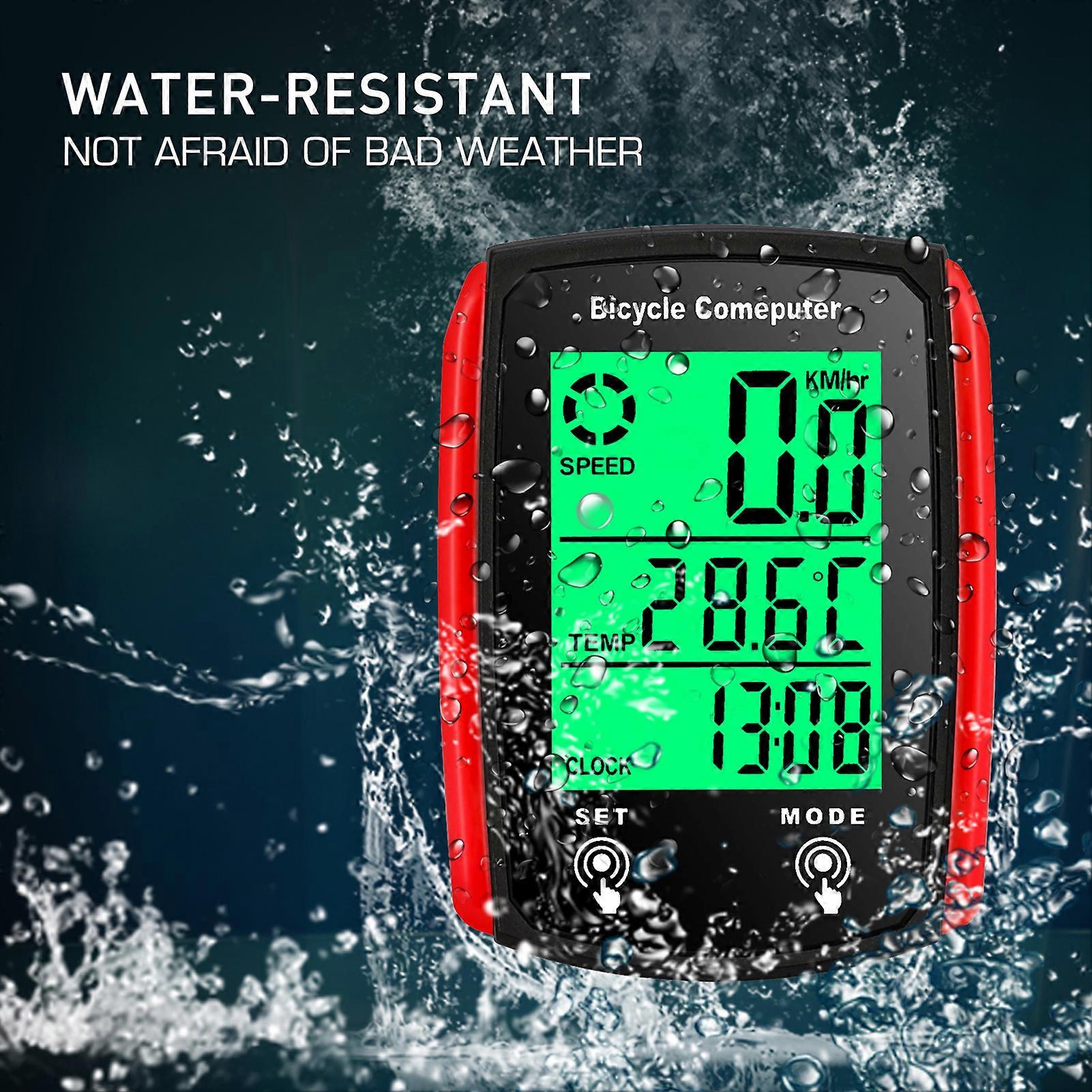 Wired Bike Computer 19 Functions Touch Bike Speedometer Odometer ...