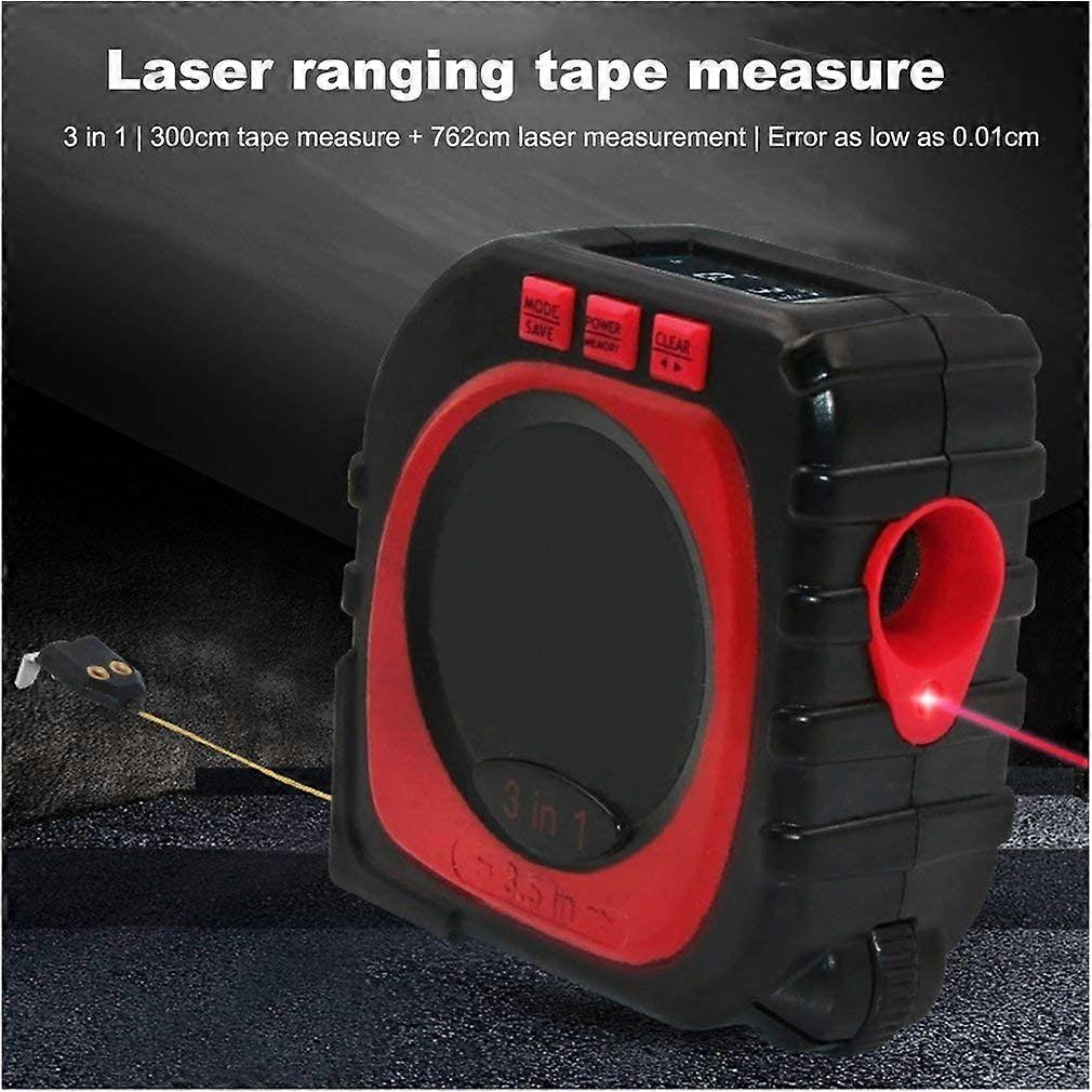 3-in-1 Tape Measure Multifunction Digital Infrared Laser Distance Meter ...