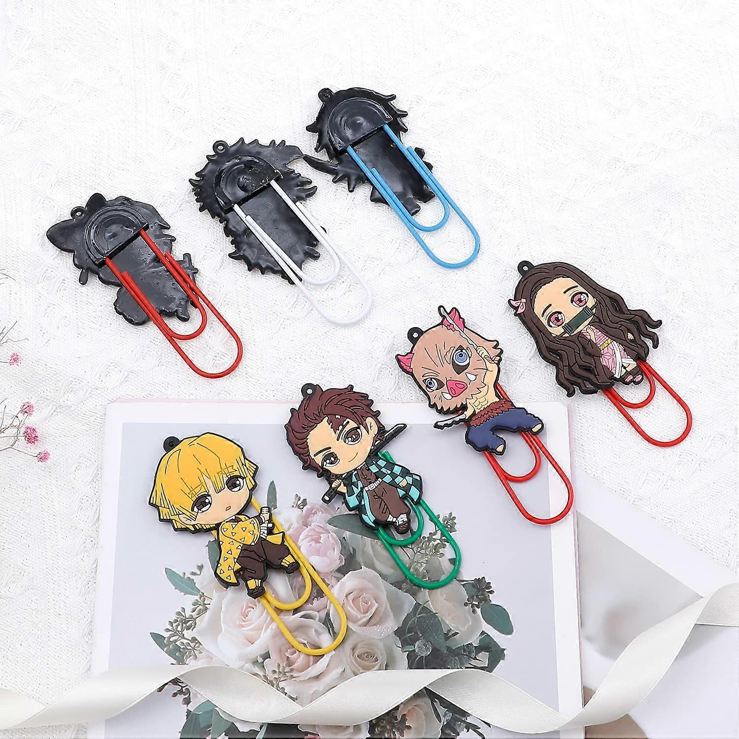 7PCS Amine Demon Slayer Bookmarks Nezuko Tanjiro Zenitsu Inosuke ...